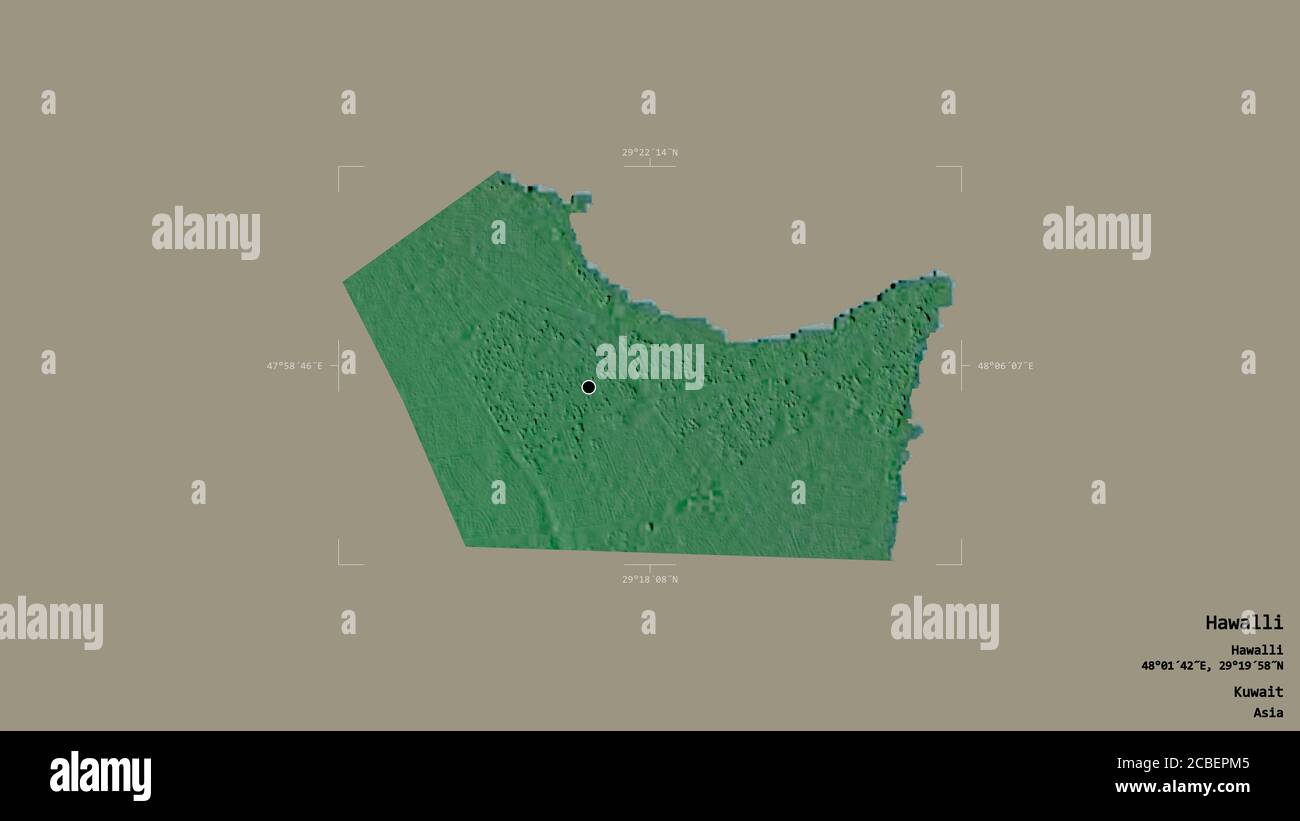 Kuwait relief map hi-res stock photography and images - Alamy