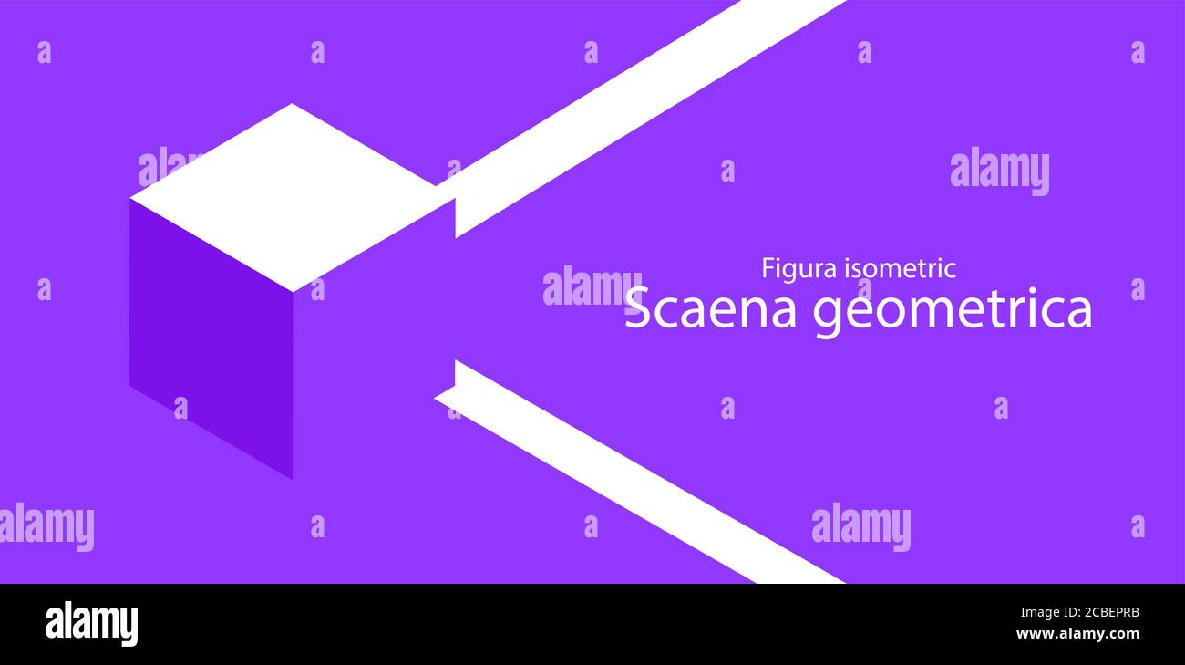 3d isometric cube. Abstract background layout with negative space ...