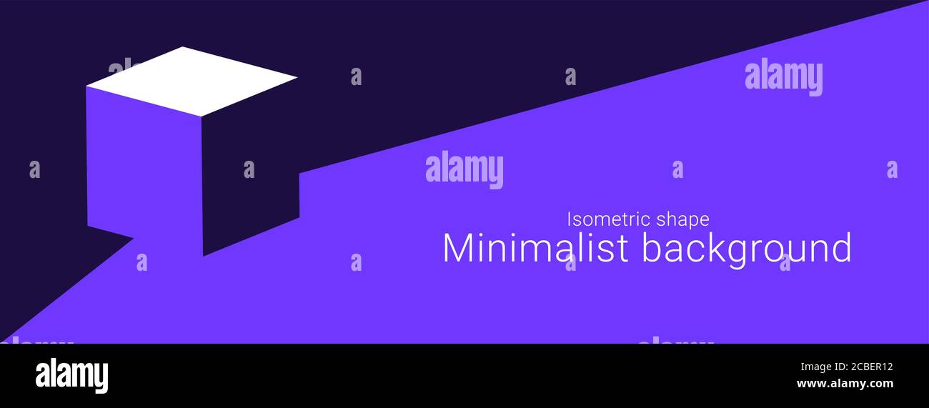 3d isometric cube. Abstract background layout with negative space ...