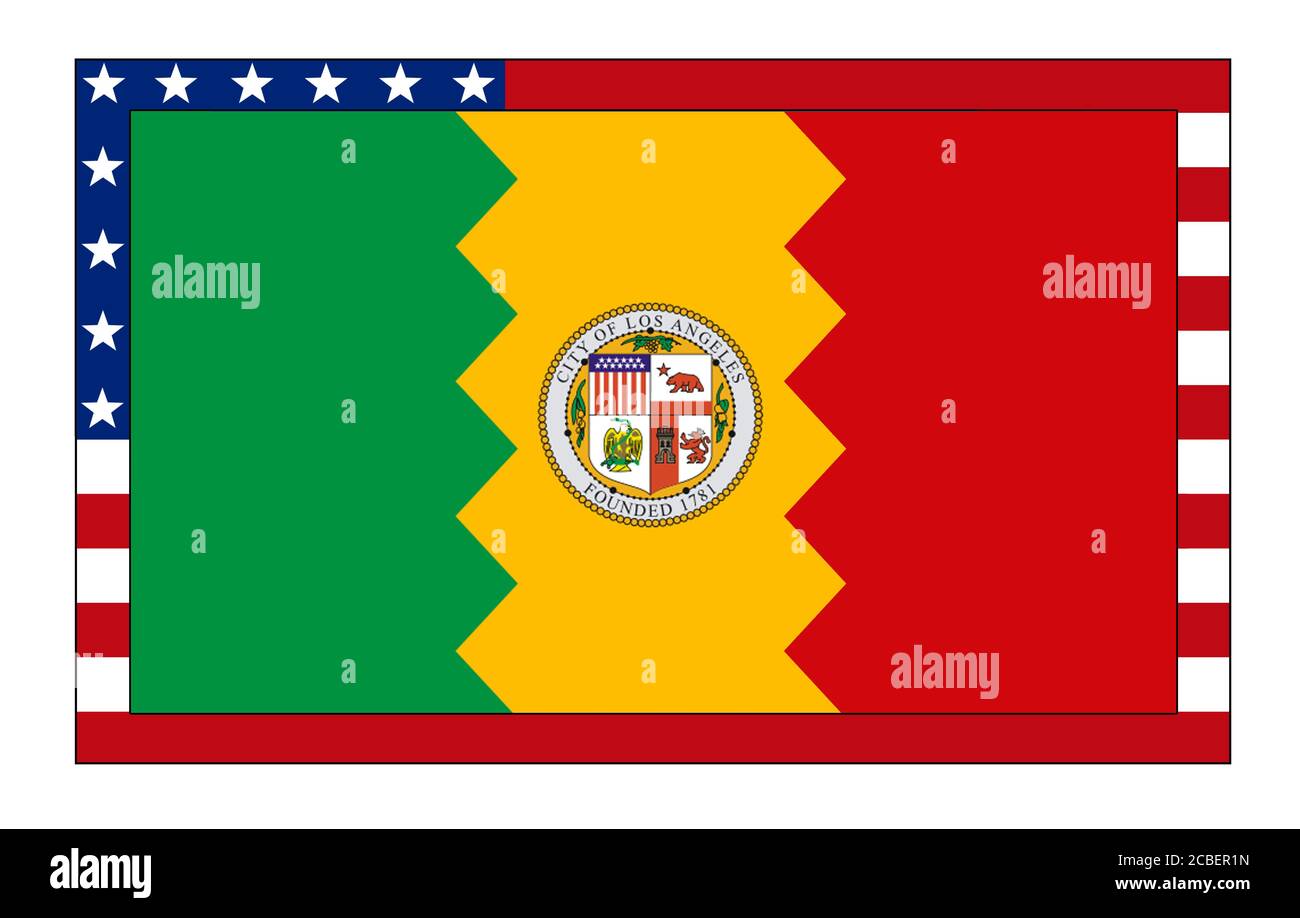 Los Angeles flag Stock Photo - Alamy