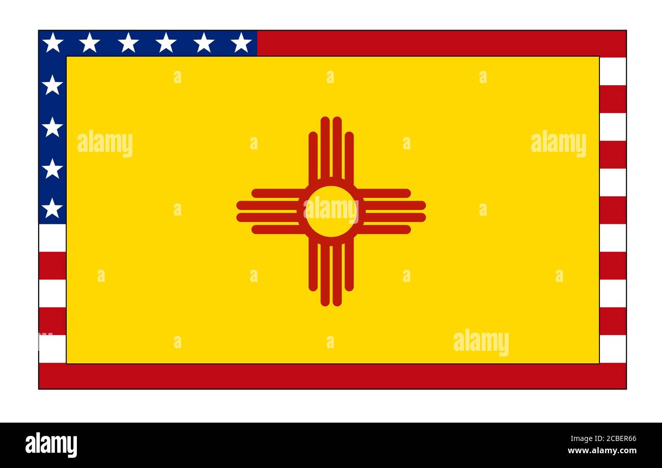 New Mexico flag Stock Photo - Alamy