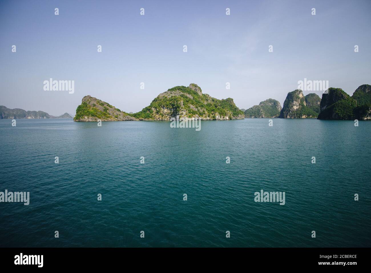 Limestone islands of Ha Long Bay in Vietnam Stock Photo - Alamy