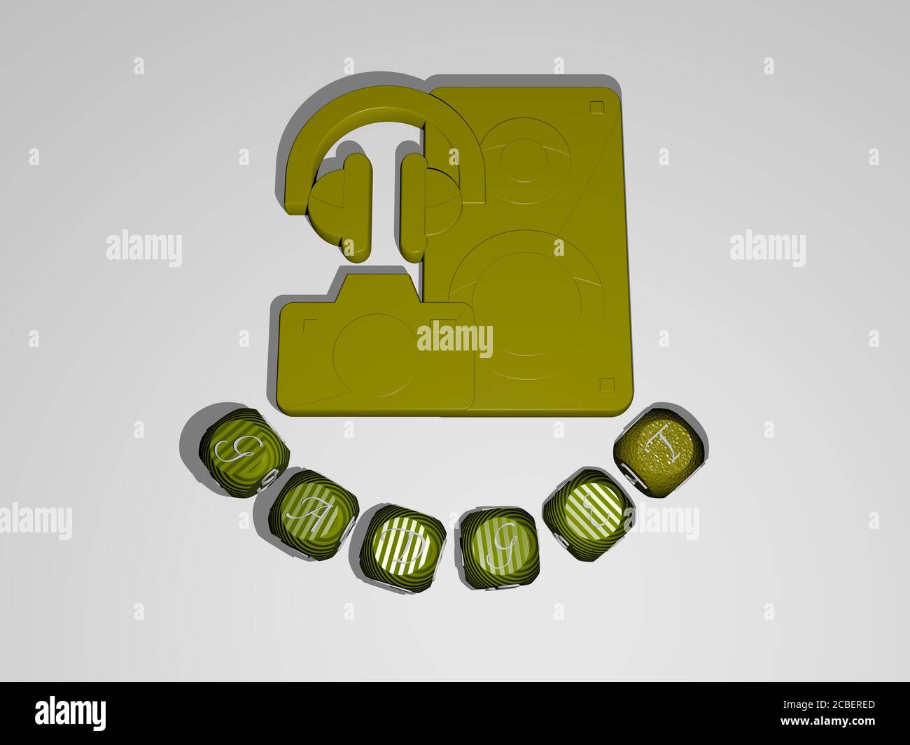 gadget text around the 3D icon - 3D illustration for device and digital ...