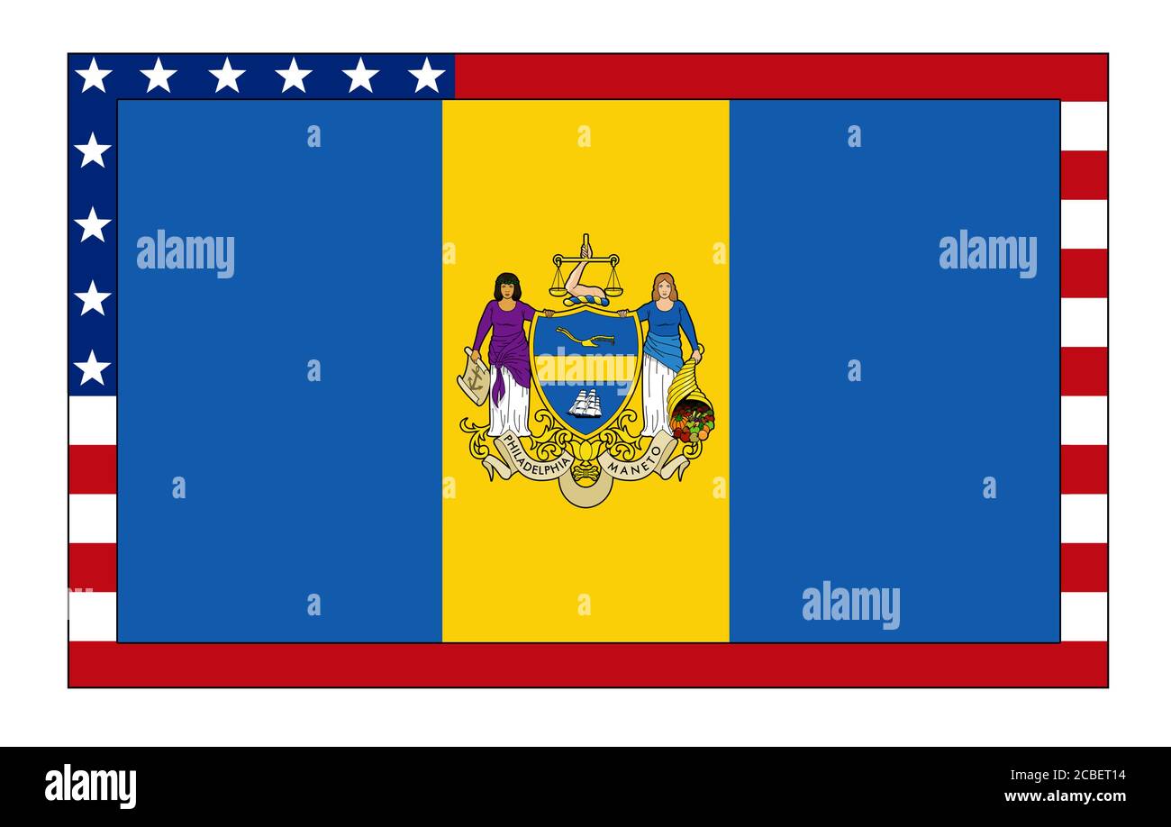 Philadelphia flag Cut Out Stock Images & Pictures - Alamy