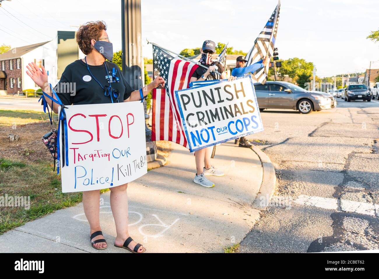Traffic safety signs and flags hi-res stock photography and images - Alamy