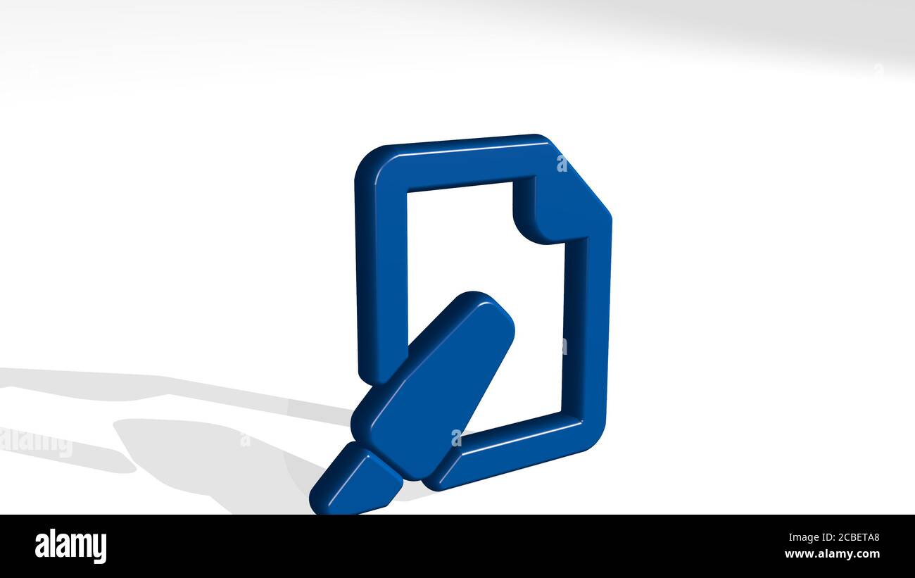 OFFICE FILE GLUE 3D icon casting shadow - 3D illustration for business ...