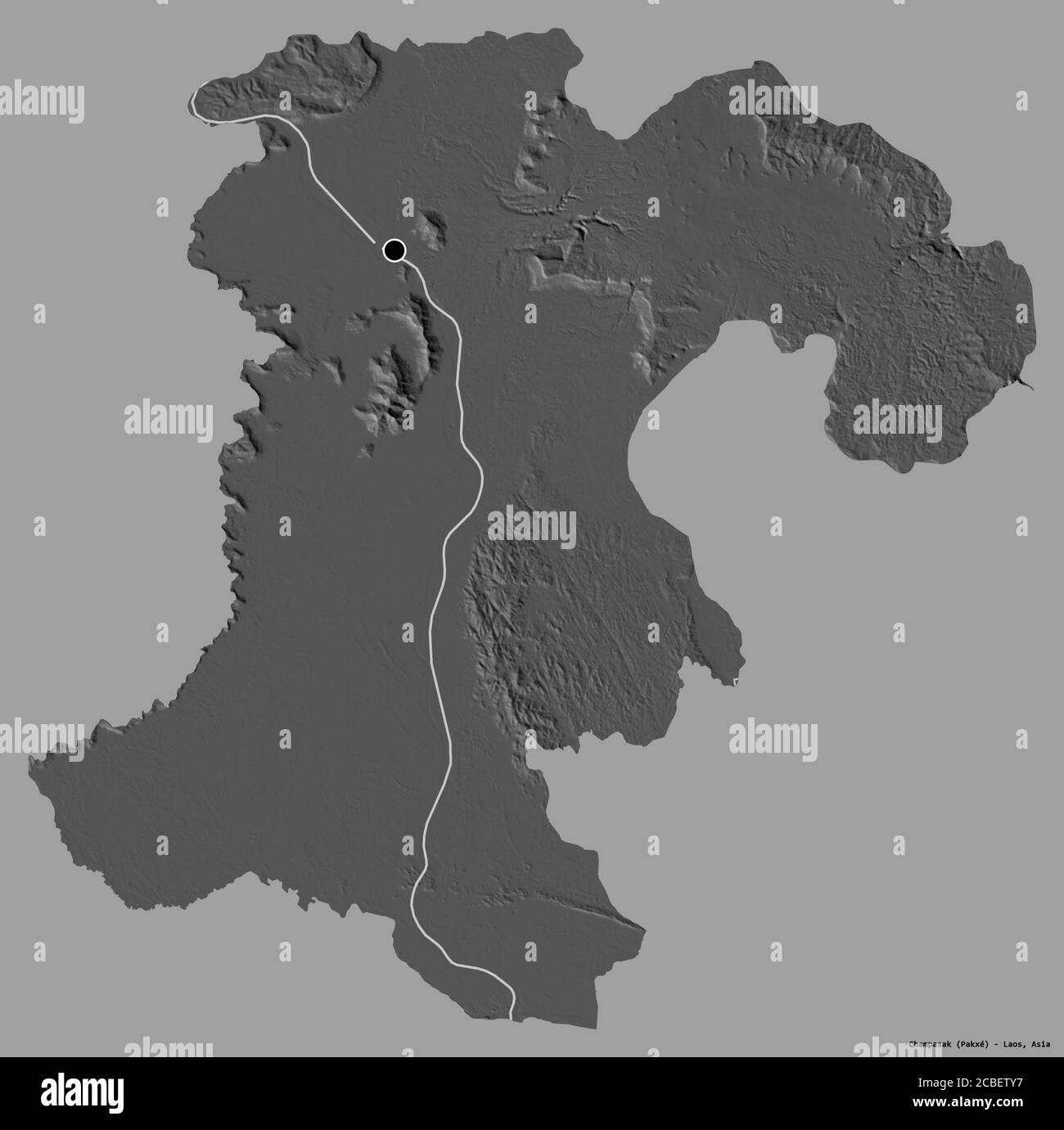Champasak map hi-res stock photography and images - Alamy