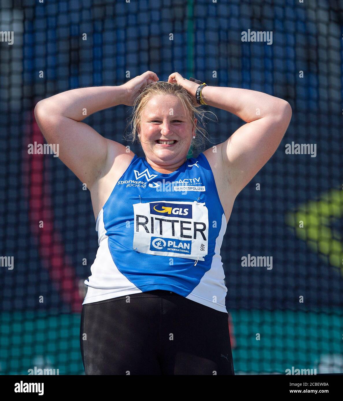 Julia RITTER (TV Wattenscheid 01) Women's discus throw, on August 9th ...