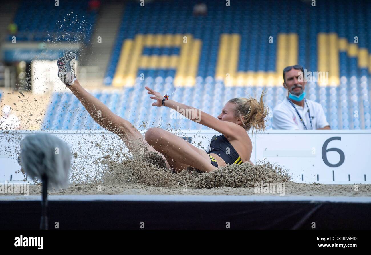 Merle HOMEIER (LG Goettingen) action, landing. Long jump of women, on ...