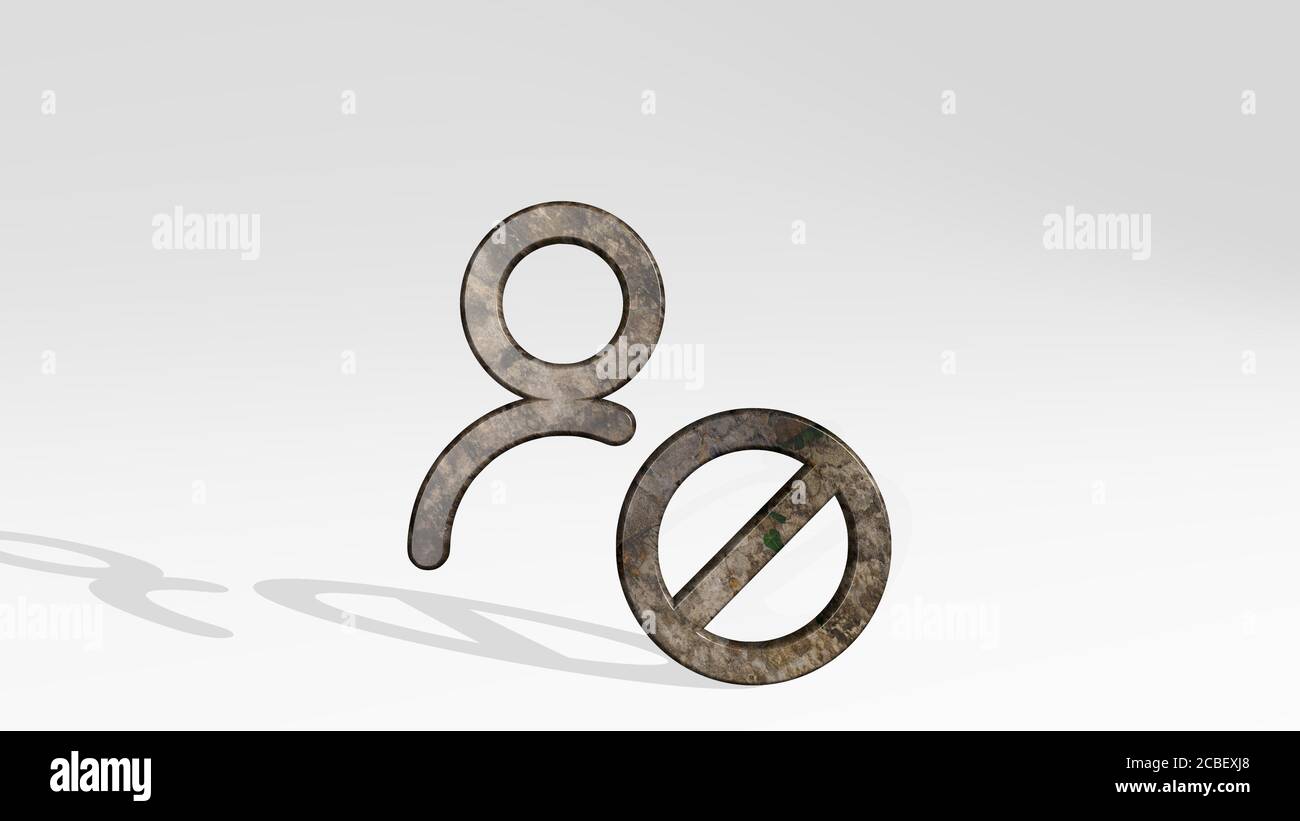 single neutral actions block 3D icon standing on the floor - 3D ...