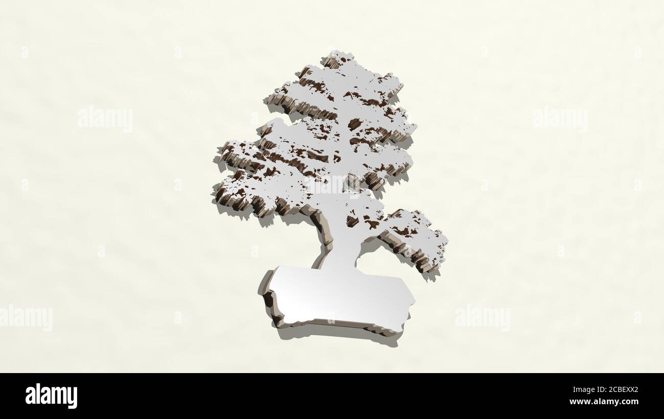 tree 3D drawing icon - 3D illustration for background and christmas ...