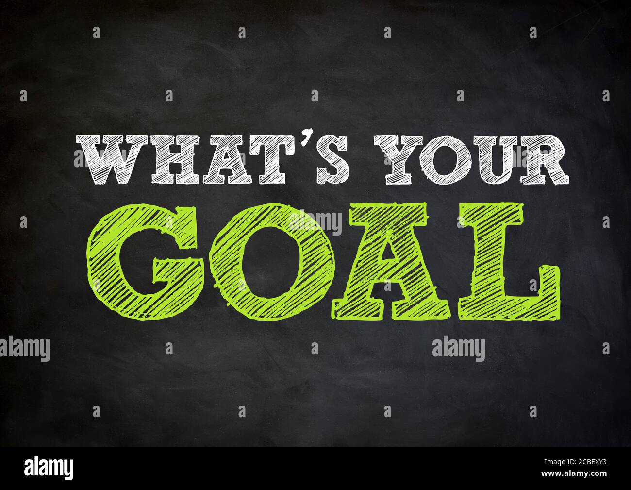 WHAT'S YOUR GOAL written concept on chalkboard Stock Photo - Alamy