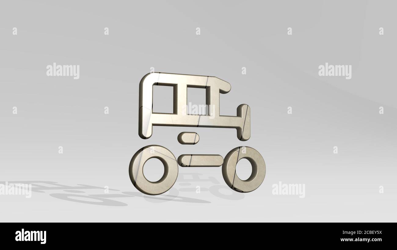 vintage car 3D icon standing on the floor - 3D illustration for ...