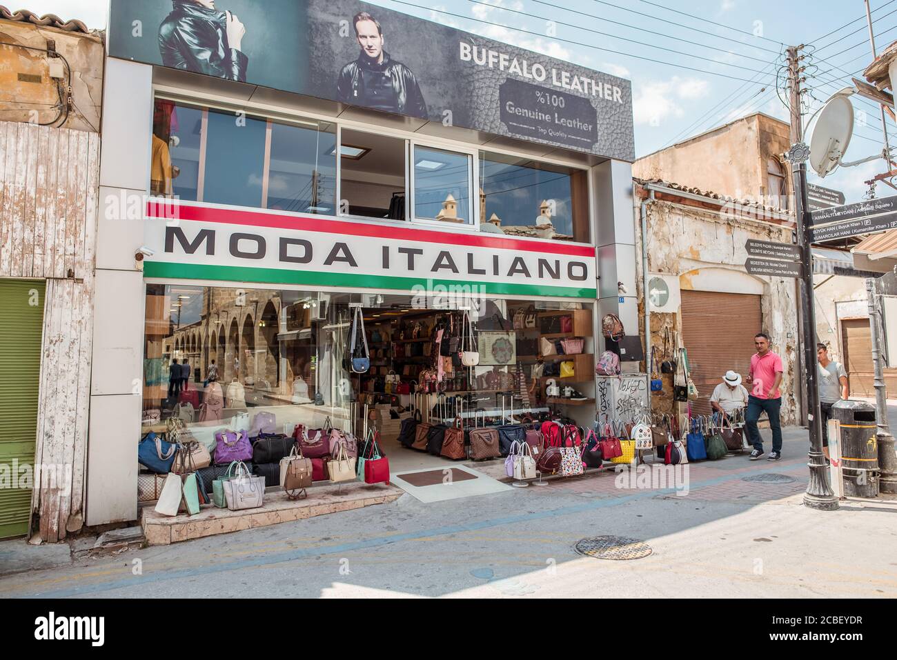 Nicosia / Northern Cyprus - August 15, 2019: Italian fashion store in ...