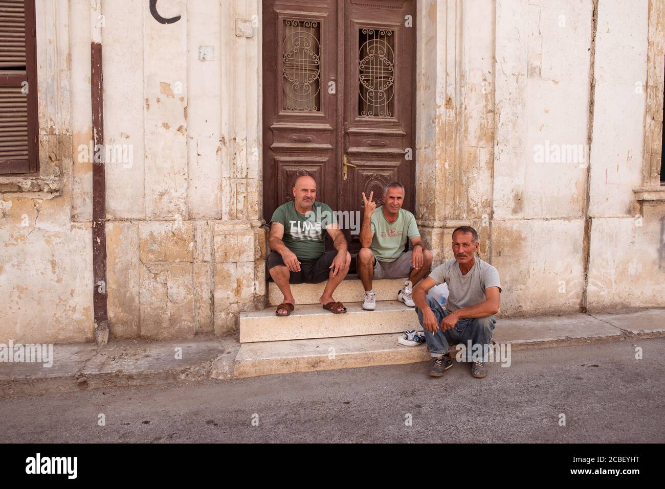 Nicosia / Northern Cyprus - August 15, 2019: portrait of men of Turkish ...