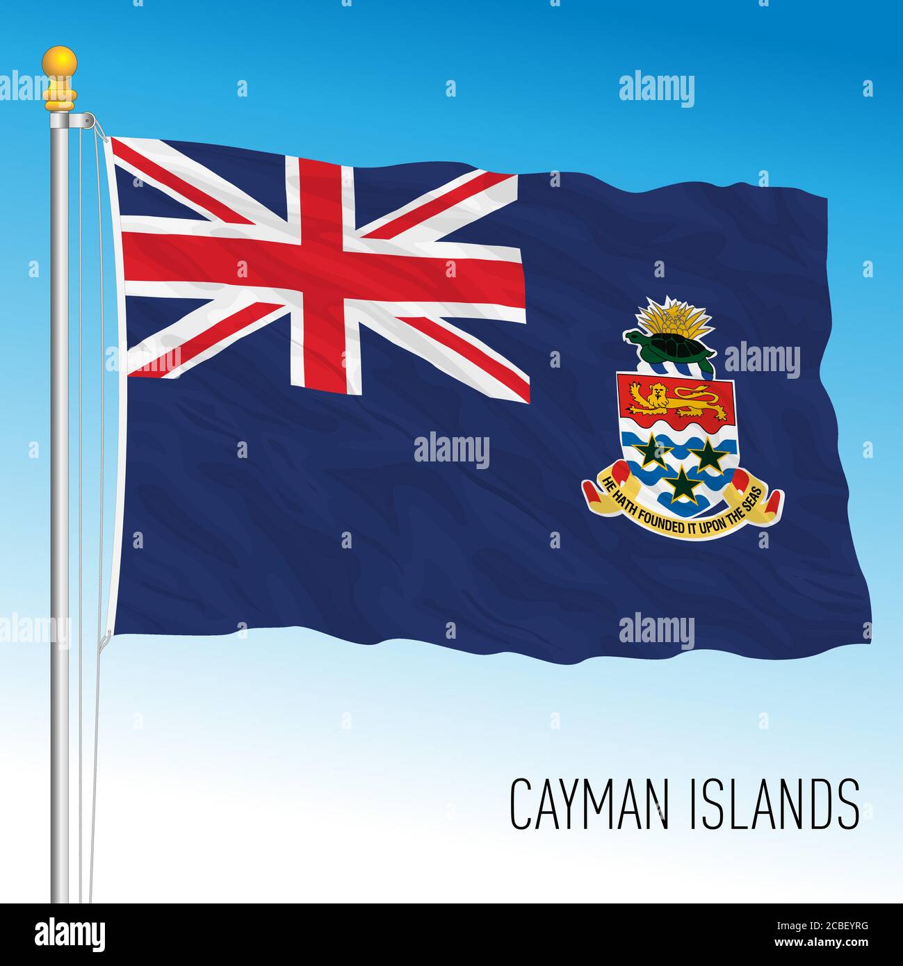 Cayman Islands official national flag, british territory, vector ...
