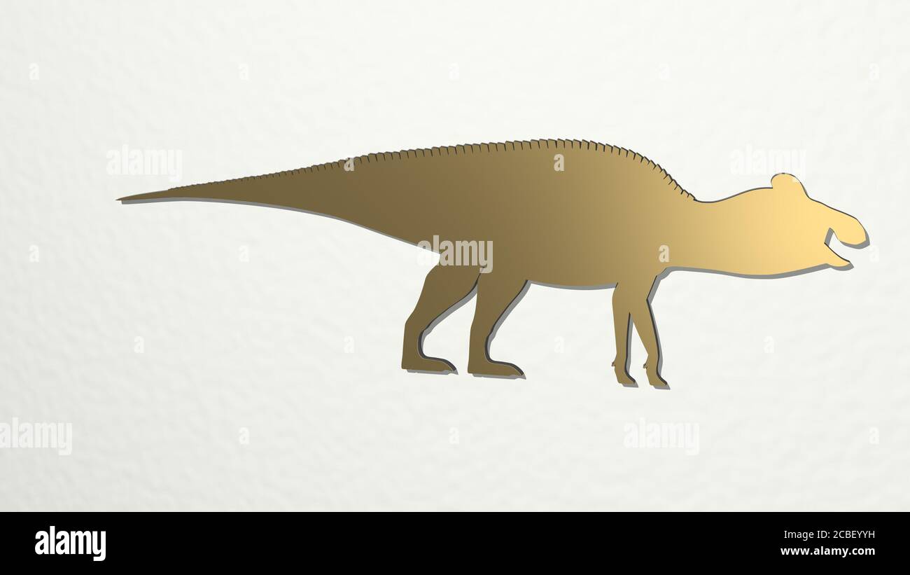 DINOSAUR 3D drawing icon - 3D illustration for animal and background ...