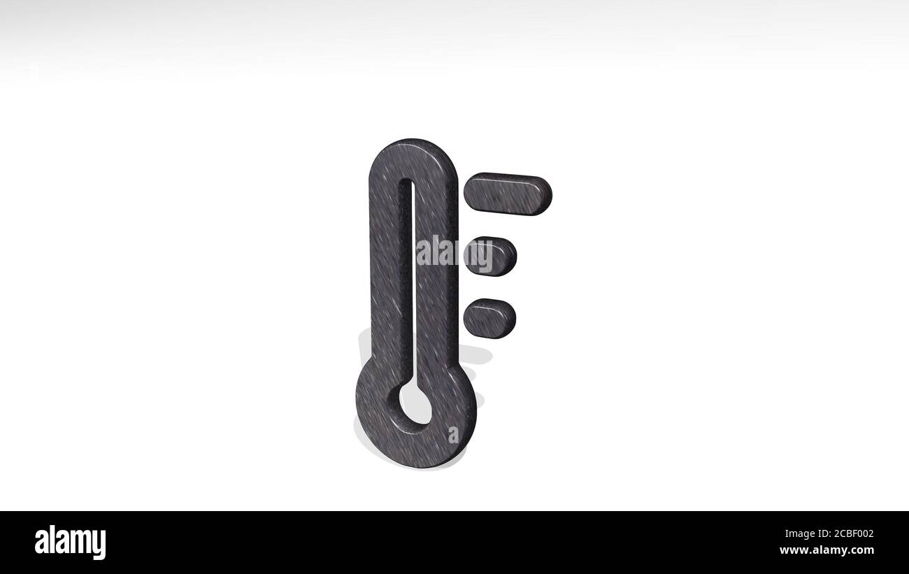 TEMPERATURE THERMOMETER HIGH 3D icon standing on the floor - 3D ...