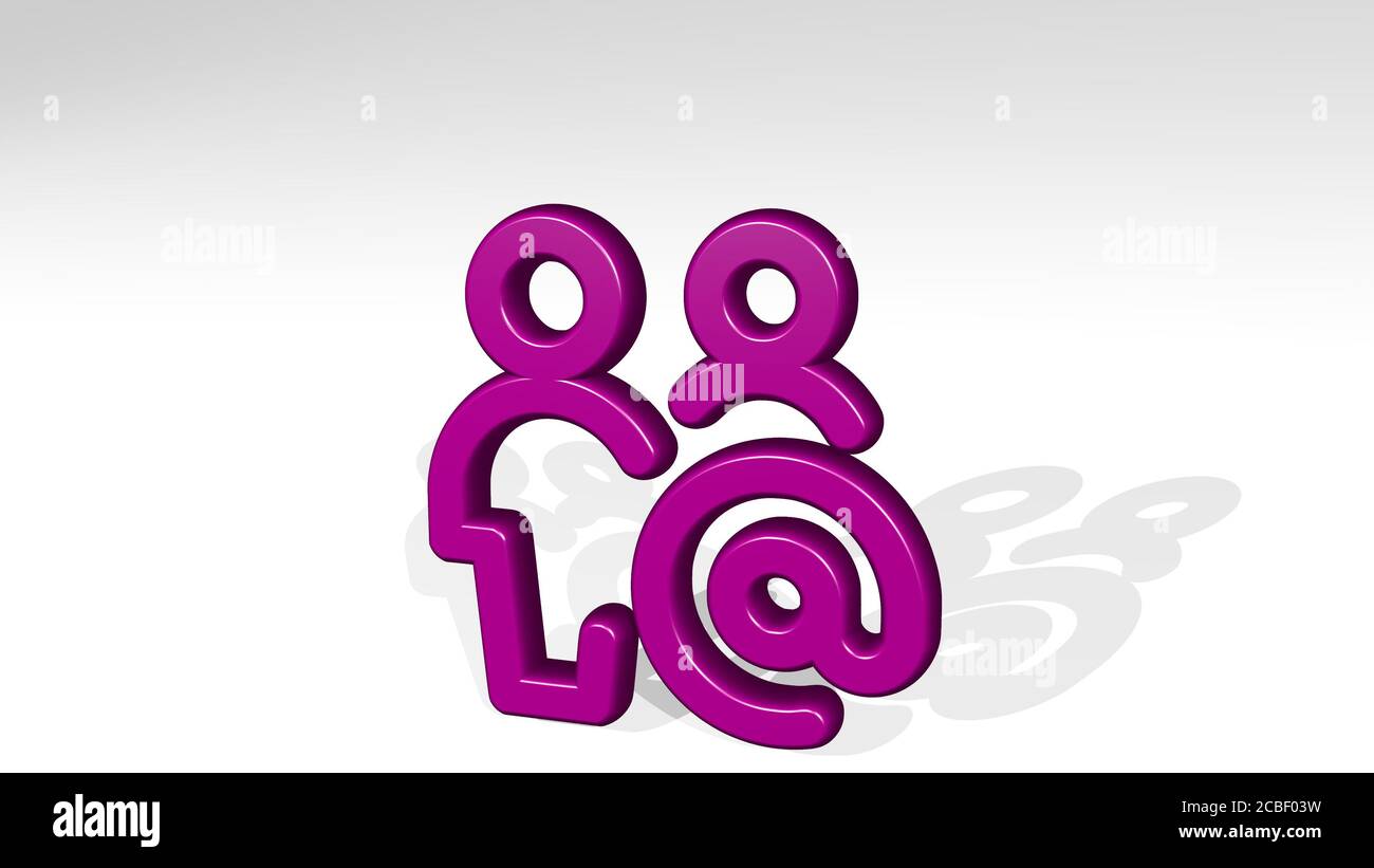 MULTIPLE ACTIONS ADDRESS 3D icon casting shadow - 3D illustration for ...