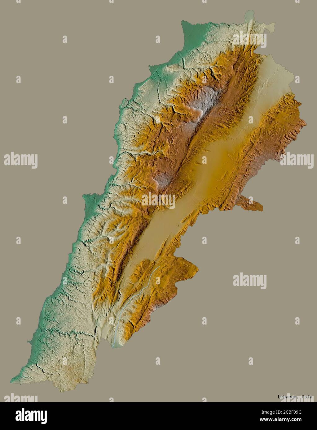 Topographic map of lebanon hi-res stock photography and images - Alamy