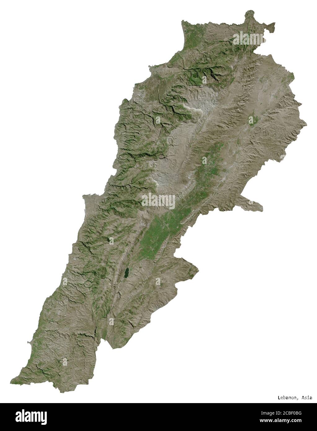 Shape of Lebanon with its capital isolated on white background ...