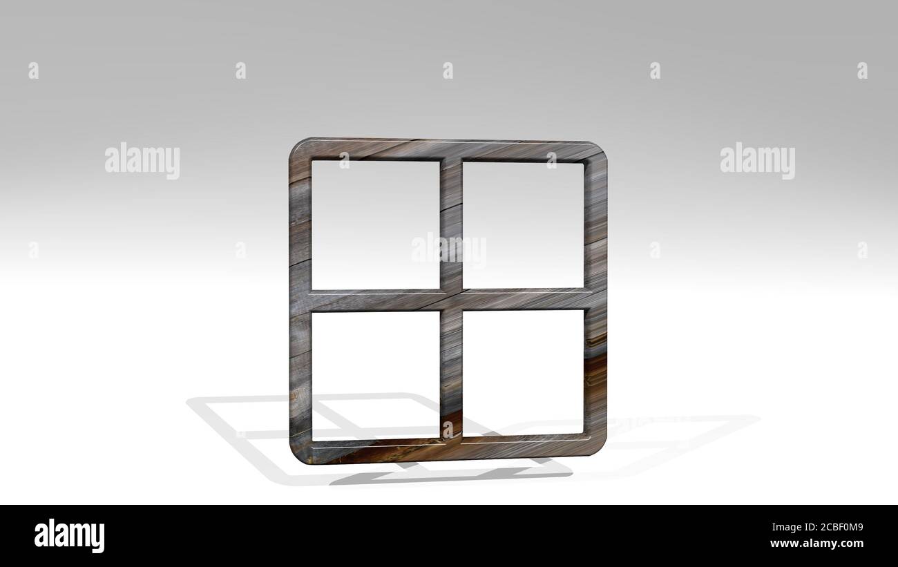 layout module 3D icon standing on the floor - 3D illustration for ...