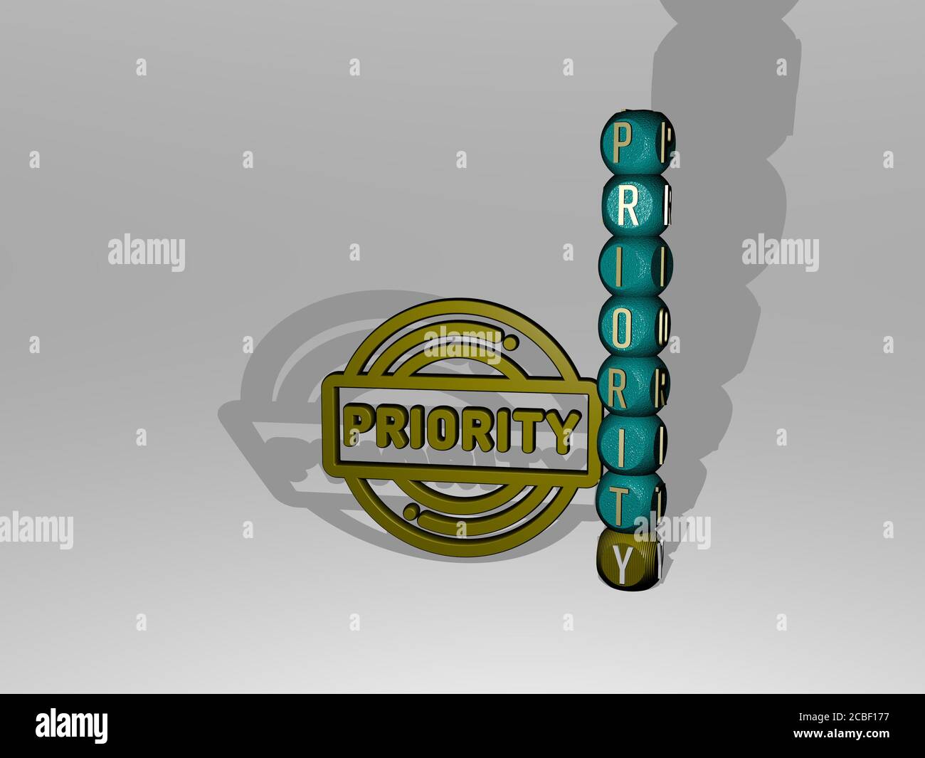 priority text beside the 3D icon - 3D illustration for concept and ...