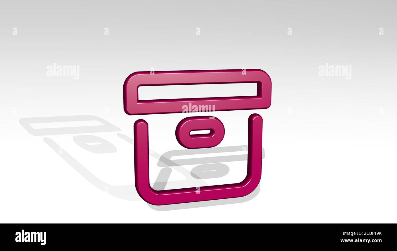 ARCHIVE 3D icon casting shadow - 3D illustration for business and ...