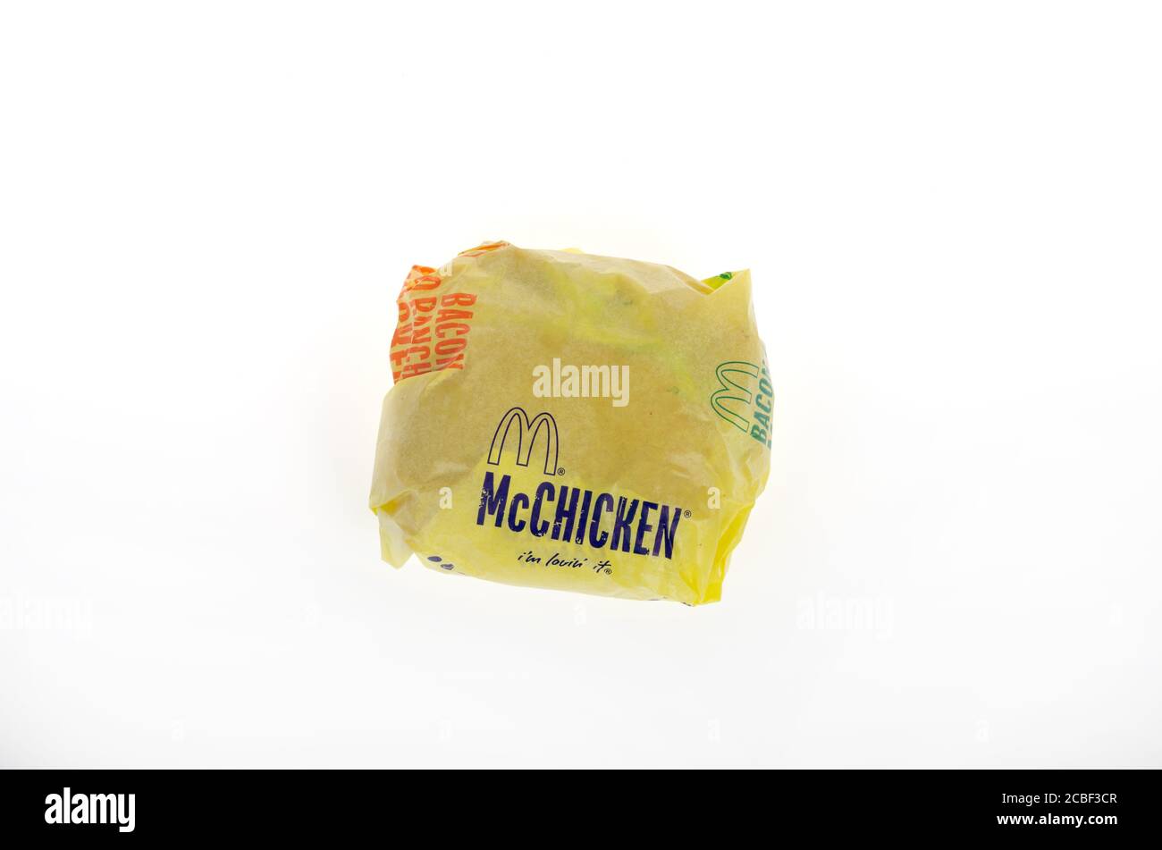 McDonald’s McChicken Chicken Sandwich in wrapper Stock Photo - Alamy