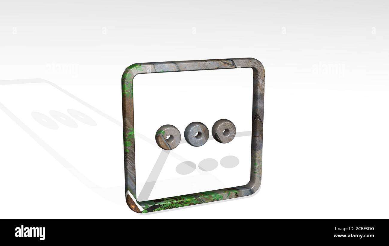 NAVIGATION MENU HORIZONTAL 3D icon standing on the floor - 3D ...