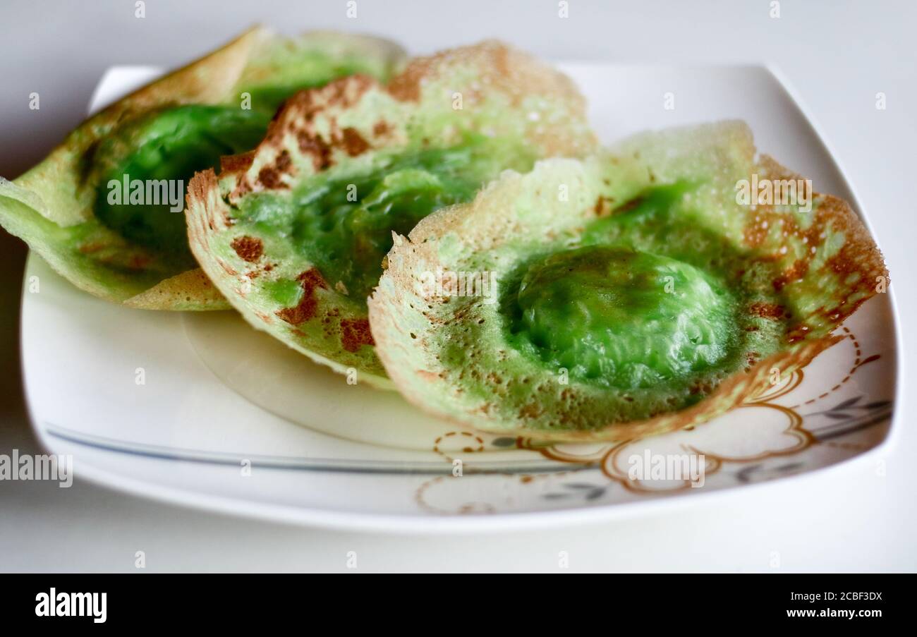 Ape cake or serabi Jakarta on white background Stock Photo - Alamy