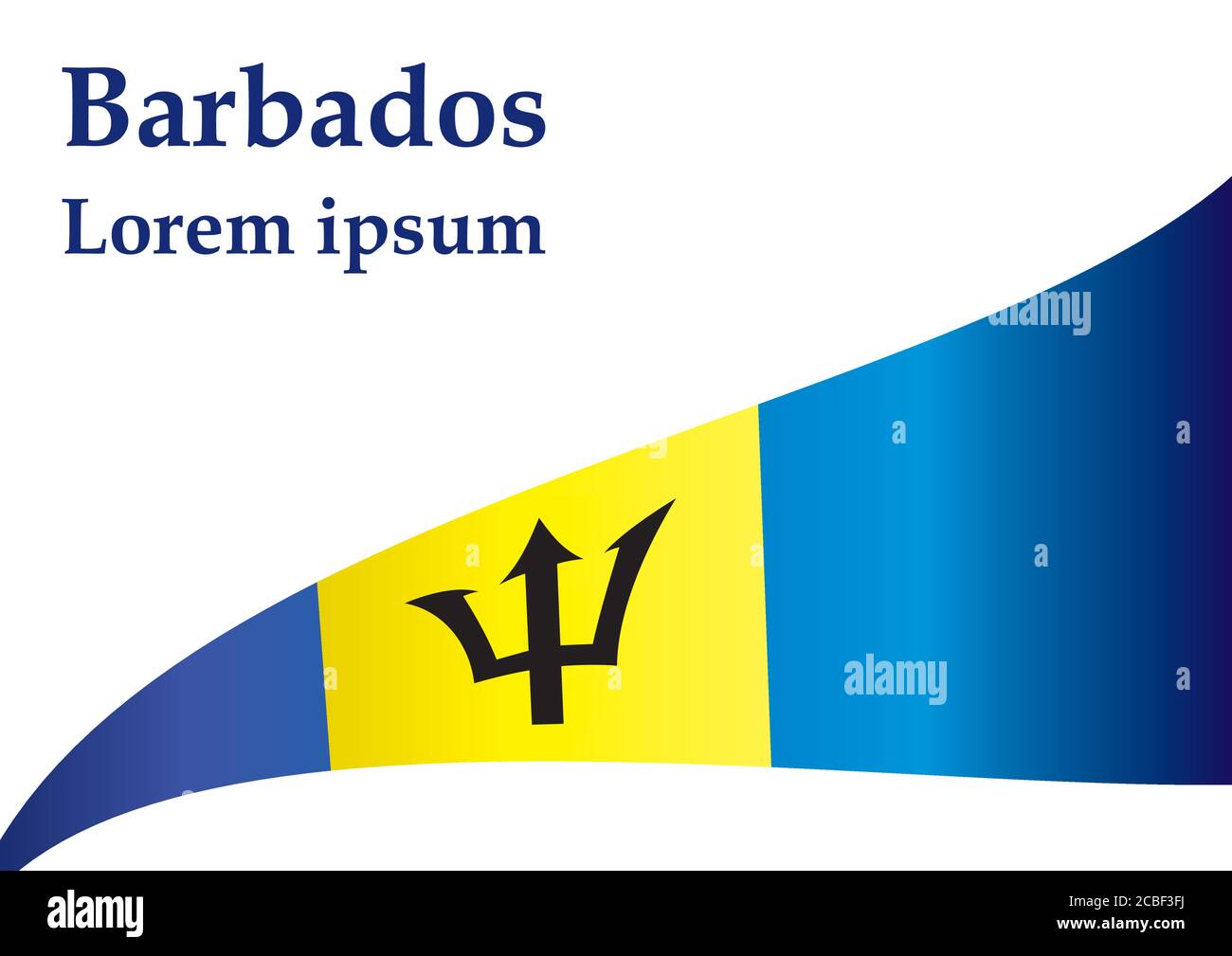 Flag of Barbados, Barbados. Template for award design, an official ...