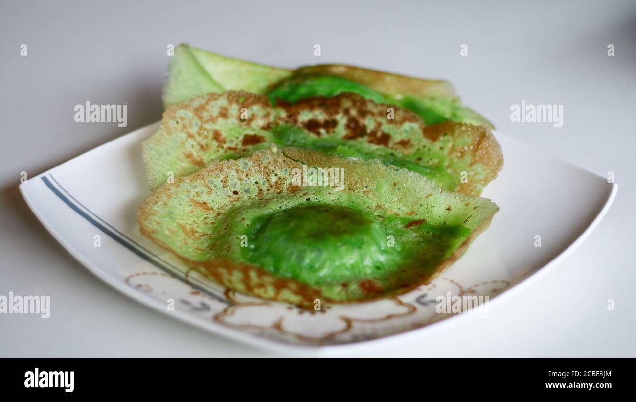 Ape cake or serabi Jakarta on white background Stock Photo - Alamy