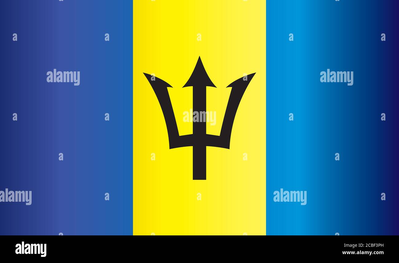 Flag of Barbados, Barbados. Template for award design, an official ...