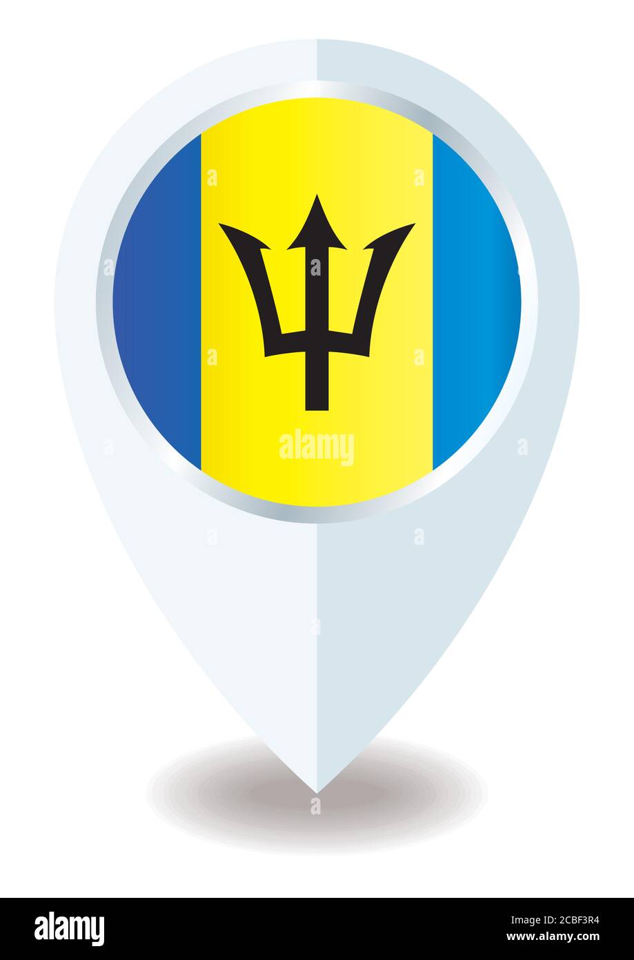 Flag of Barbados, Barbados. Template for award design, an official ...