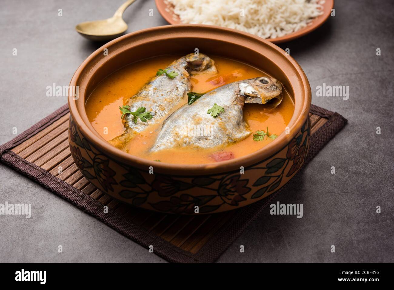 Spicy Fish Curry - kerala, konkan, bengal, goa style in Red and brown ...