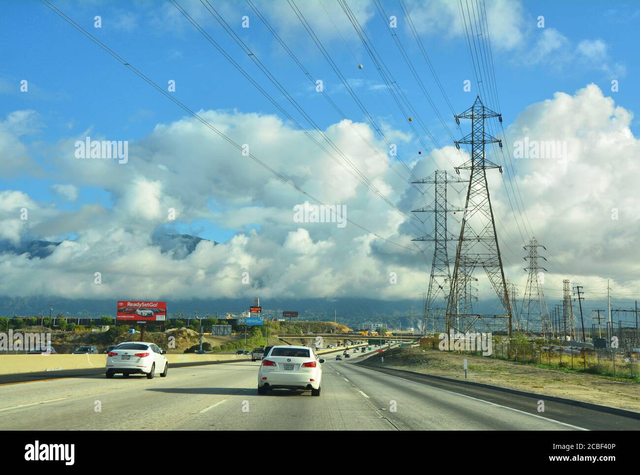 LOS ANGELES, CA, USA - MARCH 17, 2018 : Traffic on the Interstate 605 ...