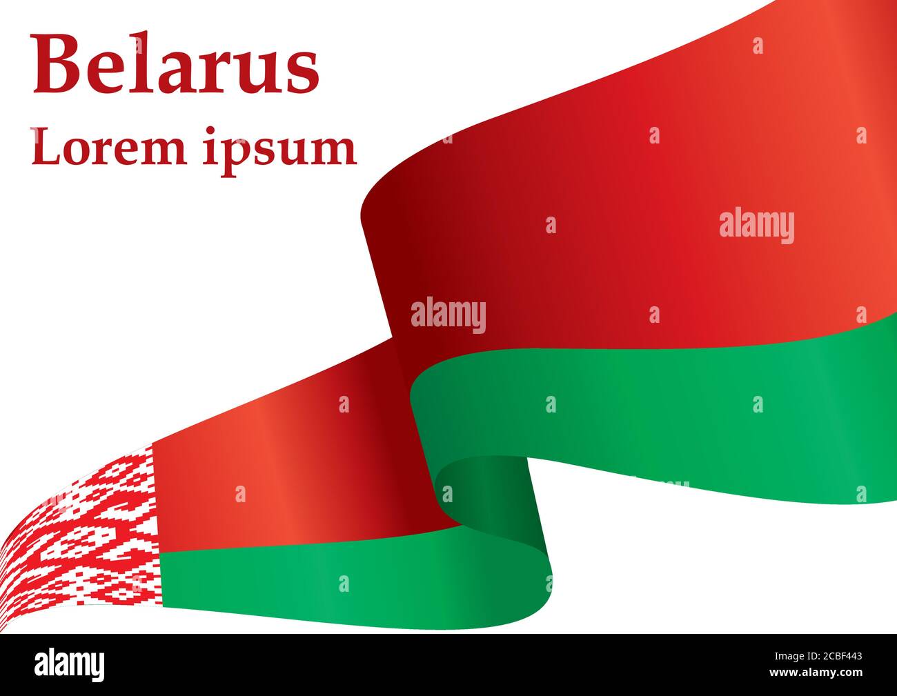Flag of Belarus, Republic of Belarus. Template for award design, an ...