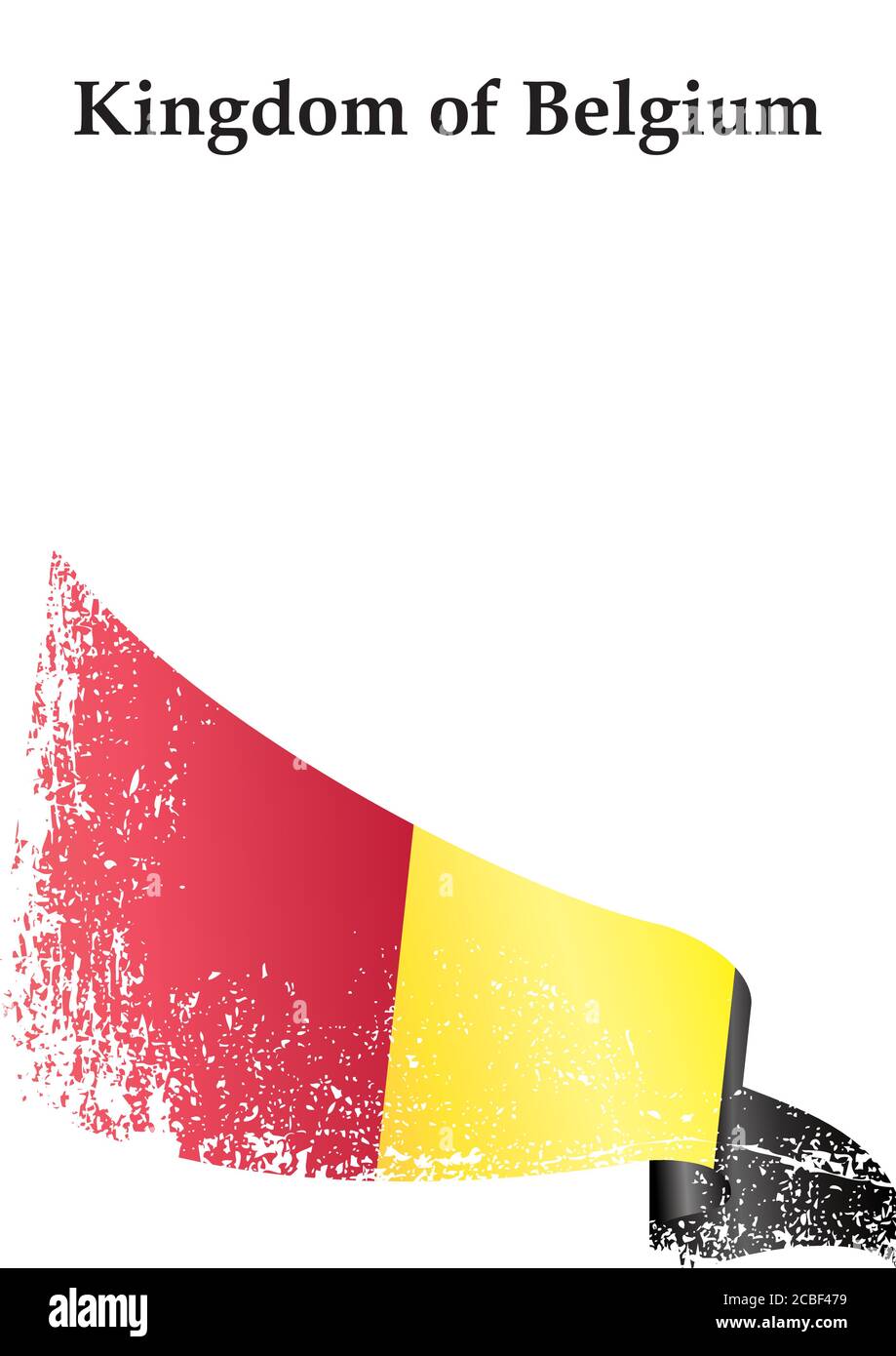 Flag of Belgium, Kingdom of Belgium. Template for award design, an ...