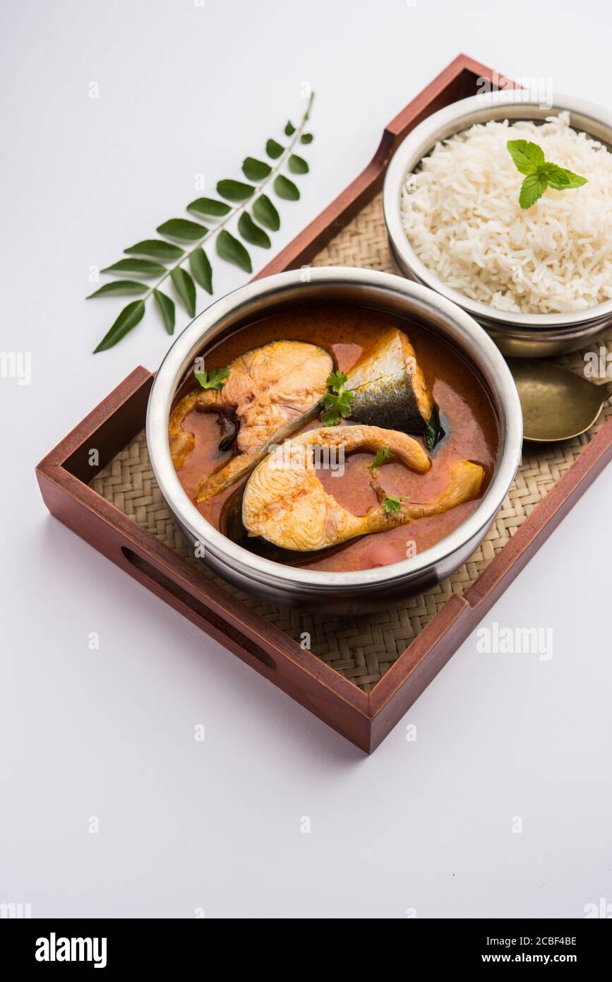 Spicy Fish Curry - kerala, konkan, bengal, goa style in Red and brown ...