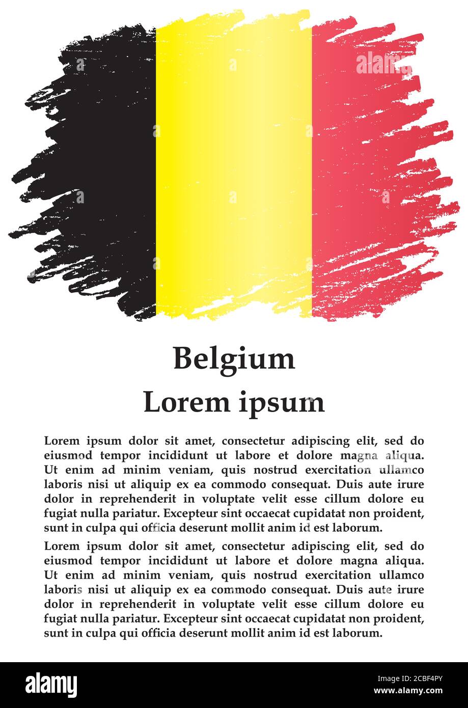 Flag of Belgium, Kingdom of Belgium. Template for award design, an ...