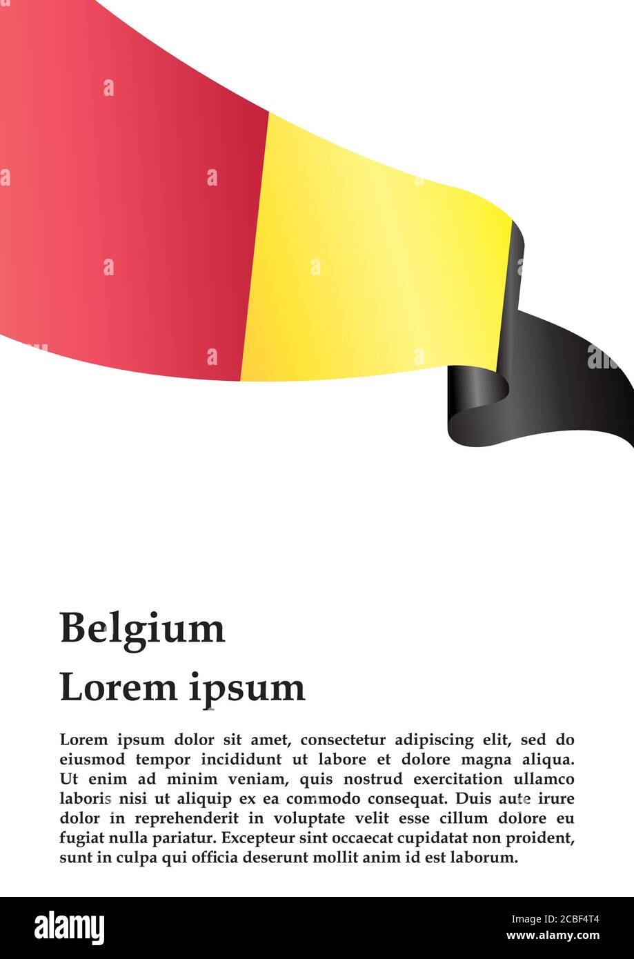 Flag of Belgium, Kingdom of Belgium. Template for award design, an ...