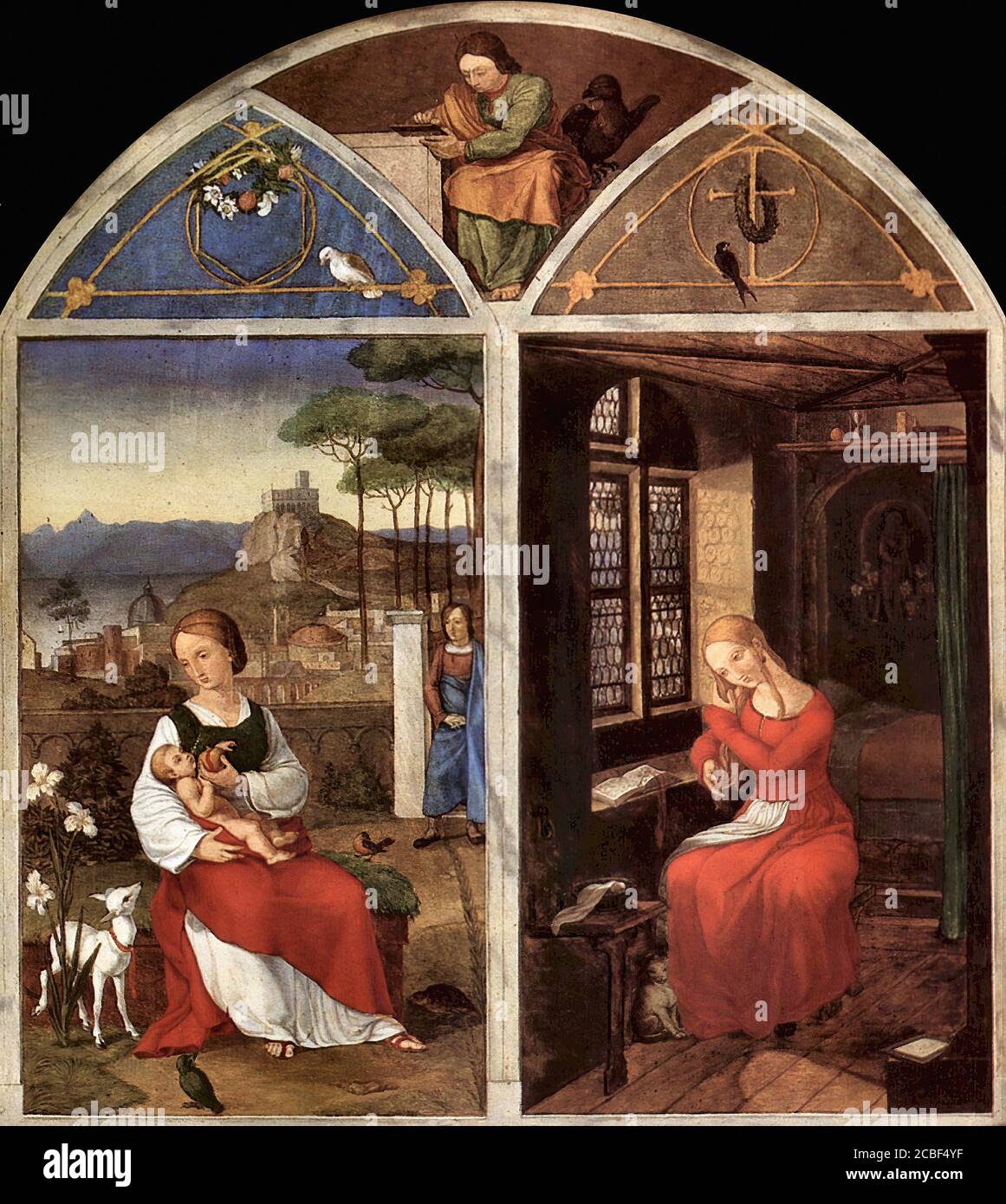 Pforr Franz - Sulamith Und Maria - German School - 19th Century Stock ...