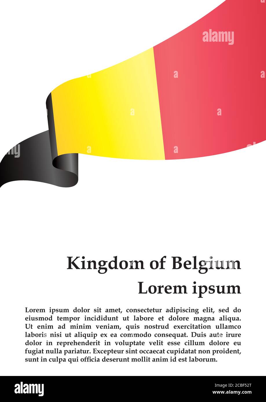 Flag of Belgium, Kingdom of Belgium. Template for award design, an ...