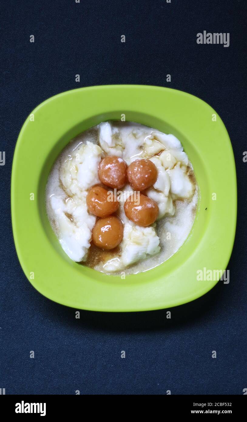 Bubur sum sum on black background. Bubur sum sum is an Indonesian ...