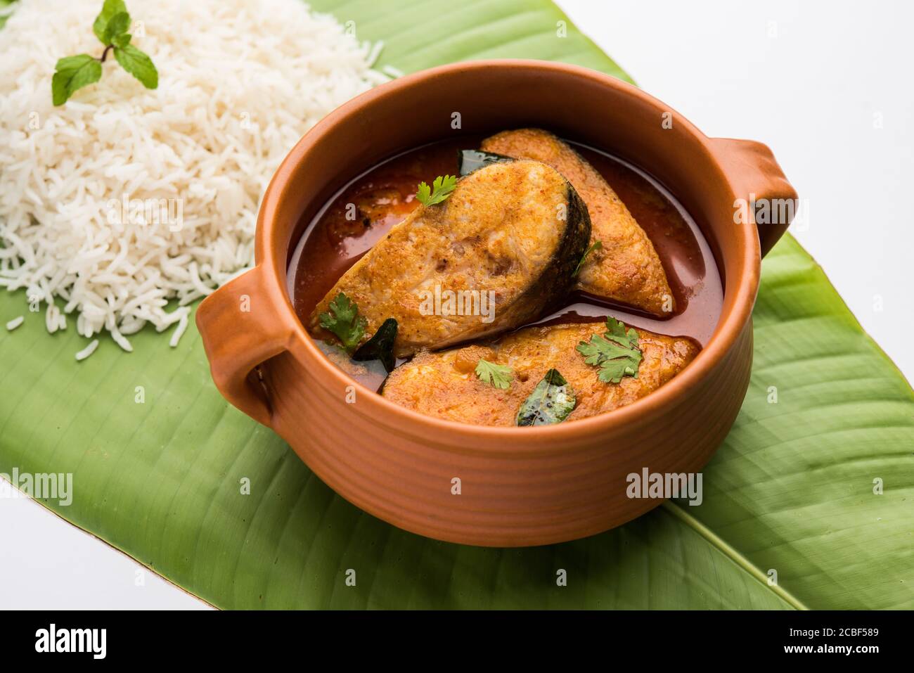 Spicy Fish Curry - kerala, konkan, bengal, goa style in Red and brown ...