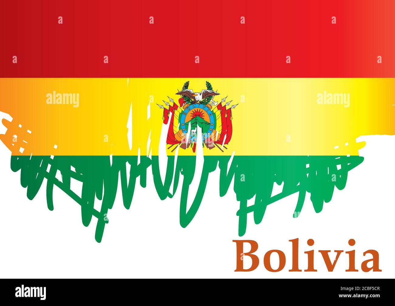 Flag of Bolivia, Plurinational State of Bolivia. Template for award ...
