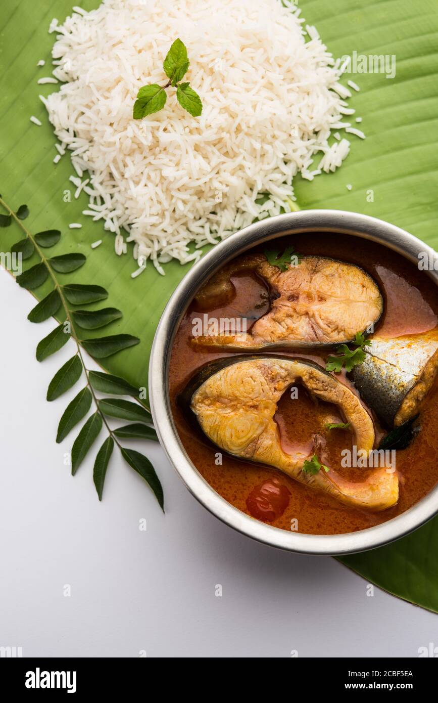 Spicy Fish Curry - kerala, konkan, bengal, goa style in Red and brown ...