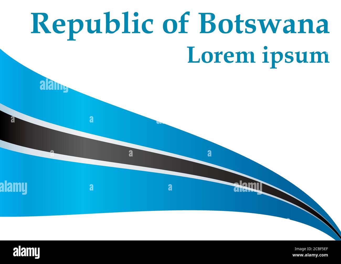 Flag of Botswana, Republic of Botswana. Template for award design, an ...