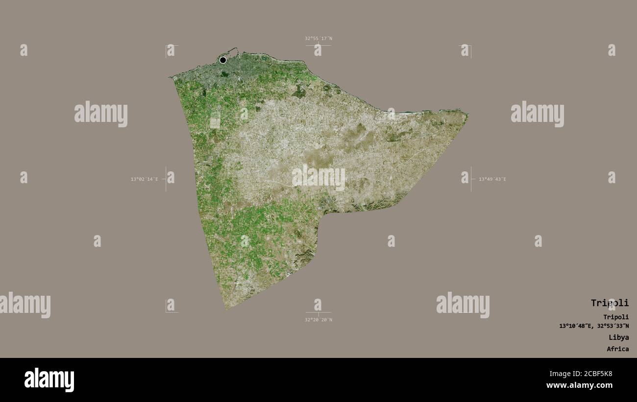 Satellite view of tripoli map hi-res stock photography and images - Alamy